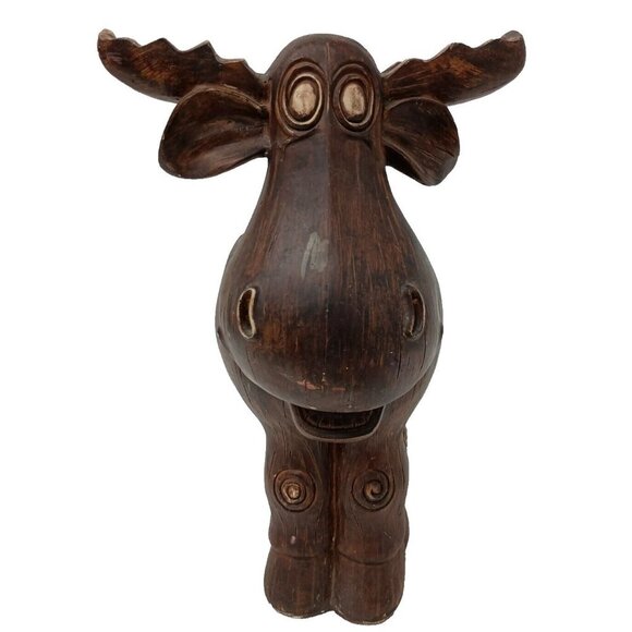 Vintage | Accents | Vintage Large Ceramic Moose Flower Pot Plant Holder ...